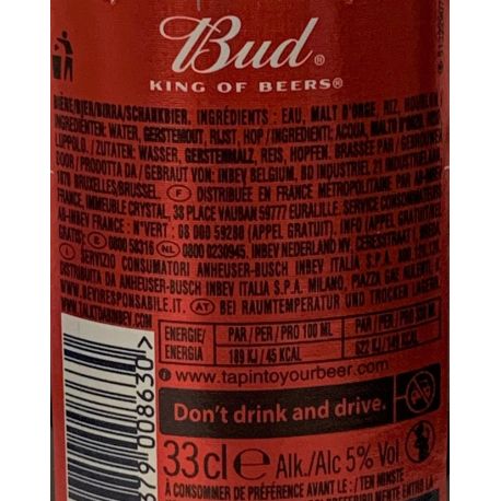 Birra Budweiser 'Bud', vendita online - Negozio birra Online
